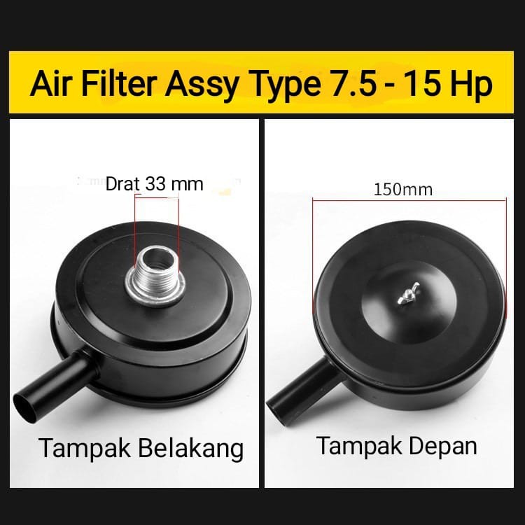 Air Filter Assy for 7.5 Hp to 15 Hp Air Compressor Complete + Inner Filter (Sponge) | Shopee ...