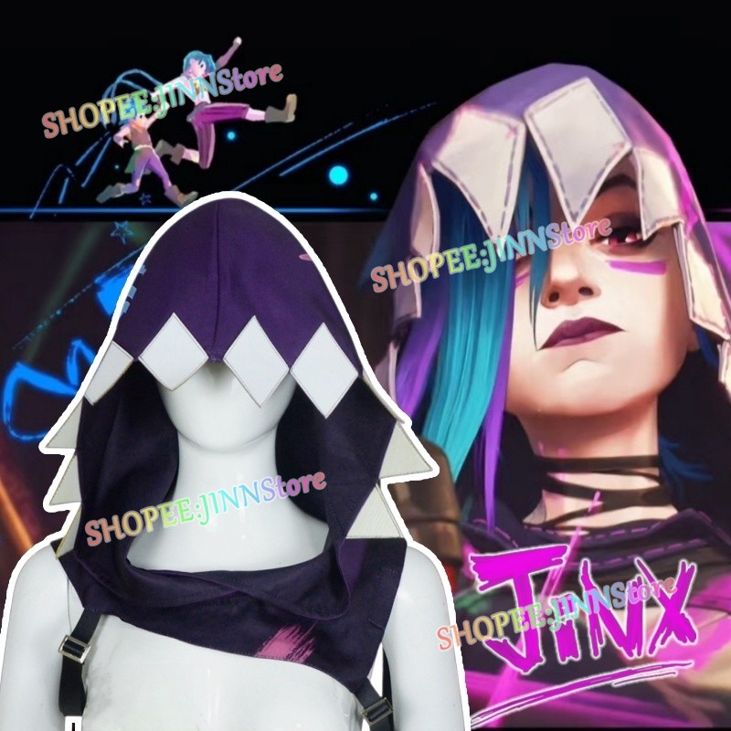 - JINN - Game League of Legends TV Series Arcane JINX Cosplay Purple ...