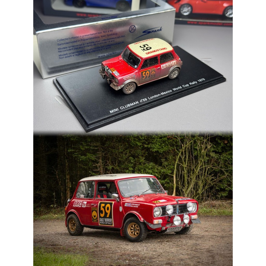 [Ready Stock] Spark 1/43 Mini Clubman #59 London-mexico World Cup Rally ...