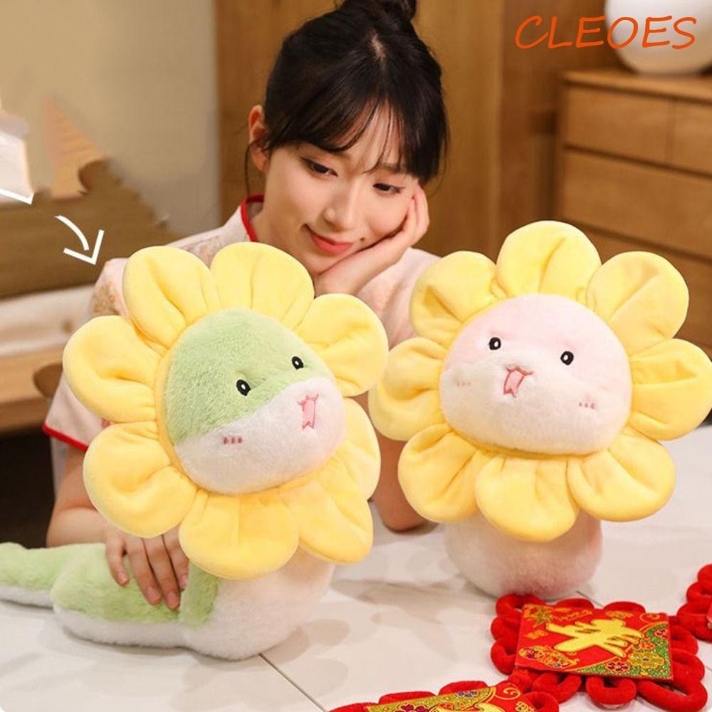 CLEOES Snake Stuffed Toy, 24CM Flower Snake Plush Dolls, Good Wishes ...