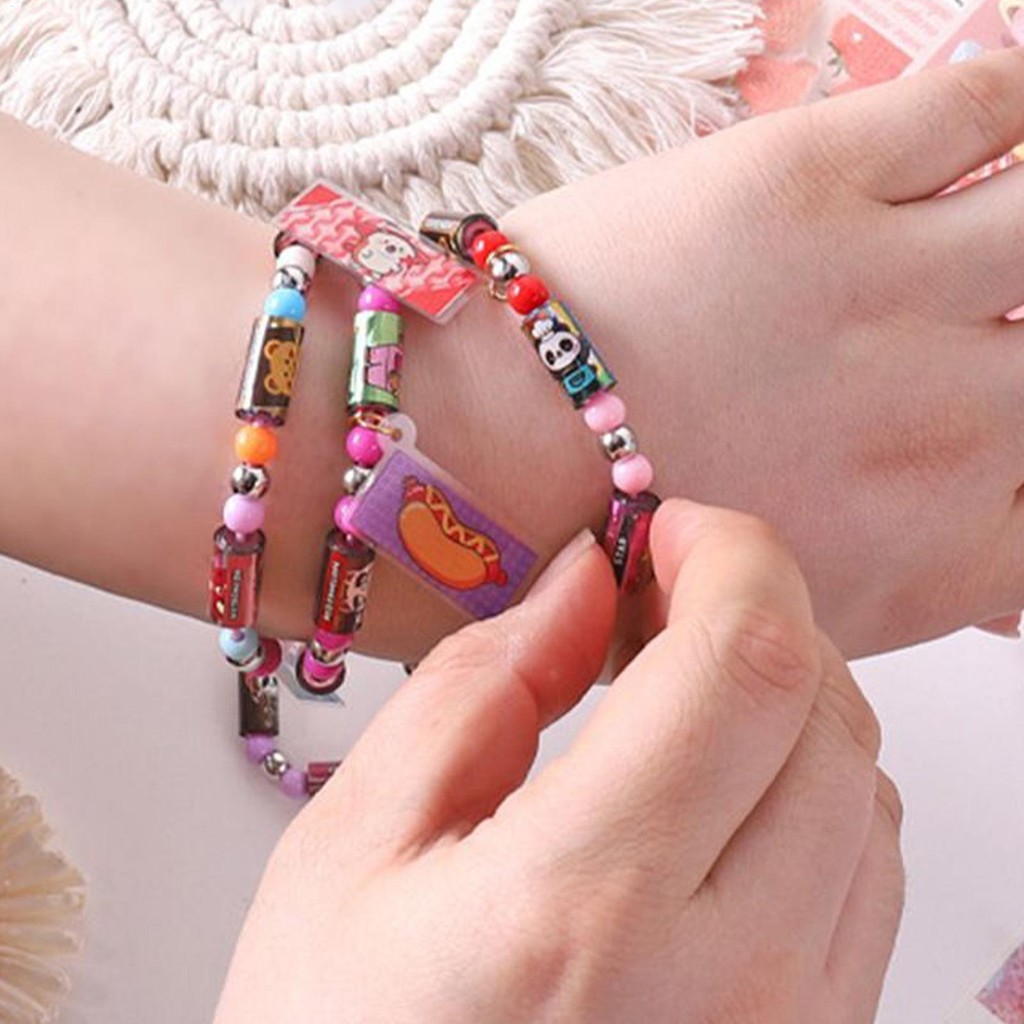 Sticker Roll Bracelet Bracelet Making Charm Kit With 160 Decals ...