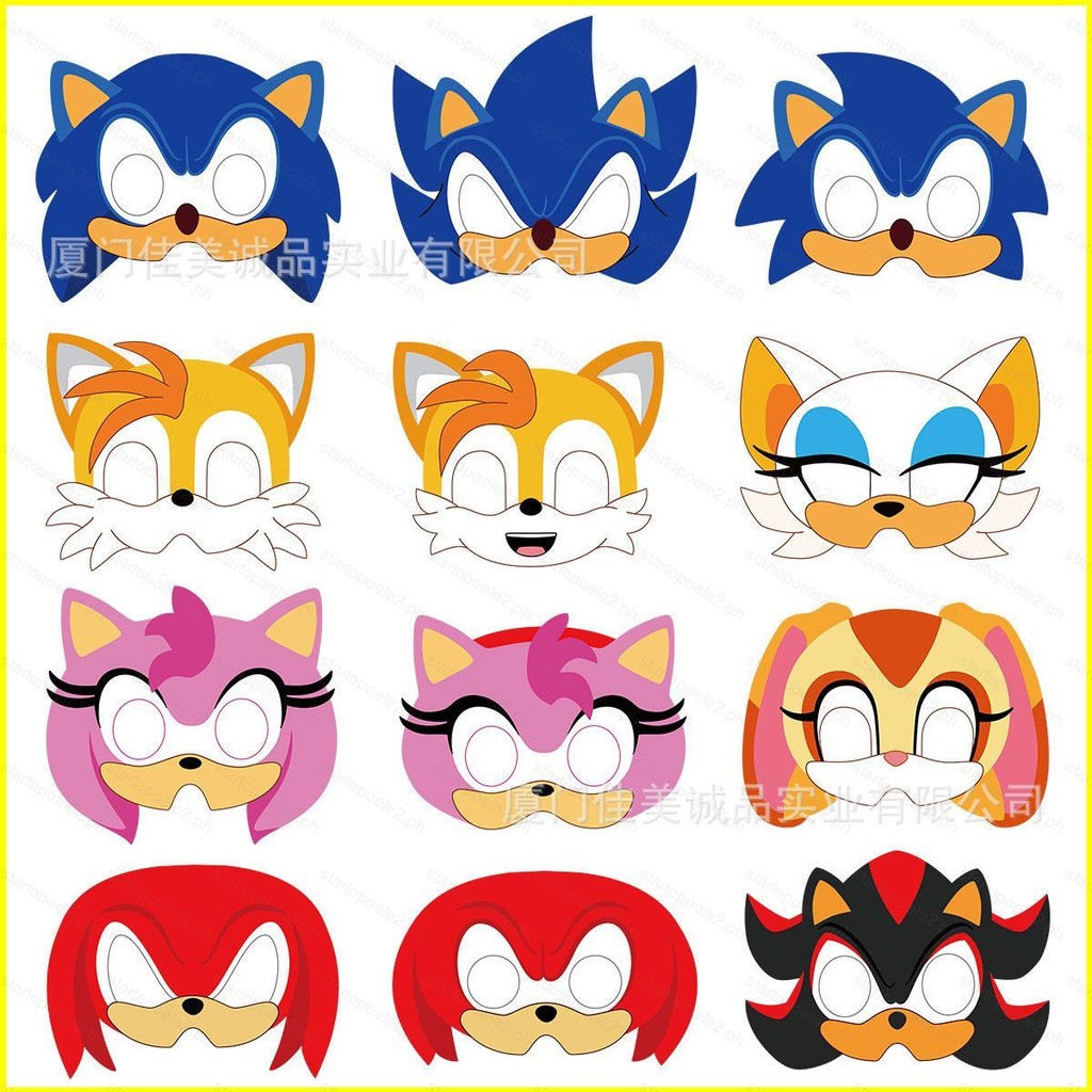 ST2 12pcs Sonic the Hedgehog Theme Party decorations photo props ...
