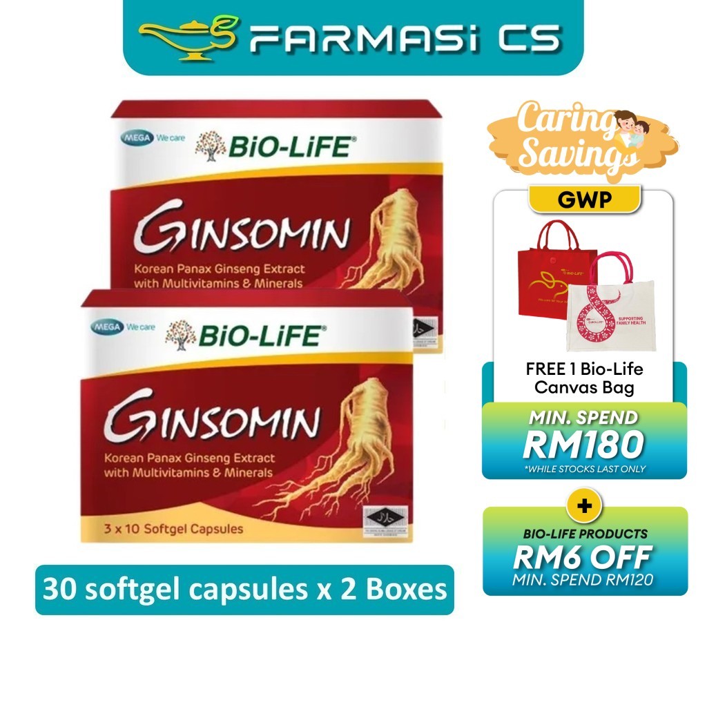 Bio-Life Ginsomin Korean Panax Ginseng Extract With Multivitamins with ...
