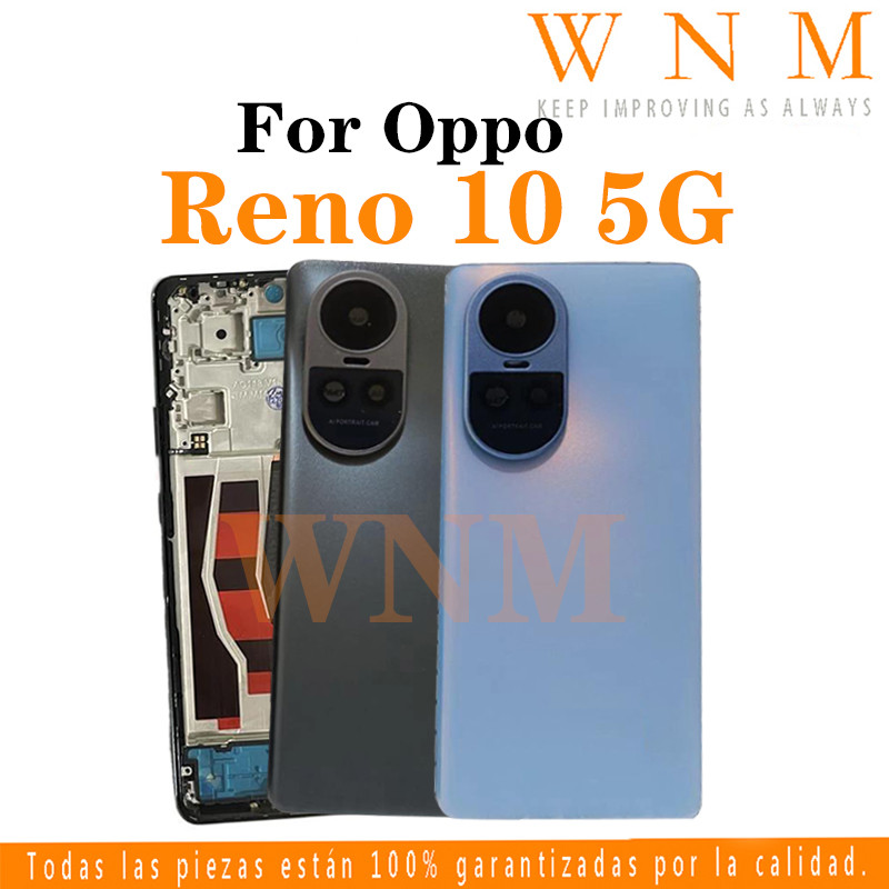 For Oppo Reno 10 5G CPH2531 LCD Front Frame Bezel Back Battery Cover + Middle Frame + Camera ...