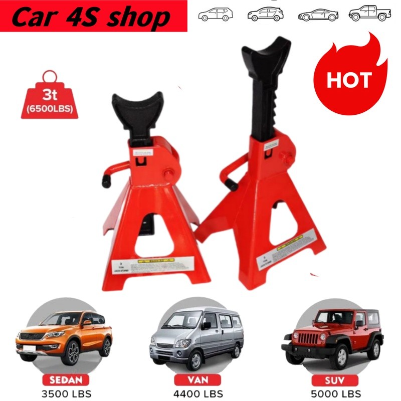 [KUALITI TINGGI] Stand Jack Kereta 3 Tan / 2 Tan - Heavy Duty dengan ...