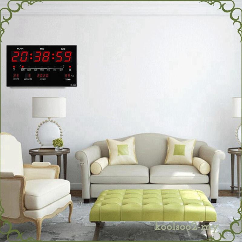 [KoolsooaeMY] Digital LED Screen Wall Desk Clock Calendar Time with ...