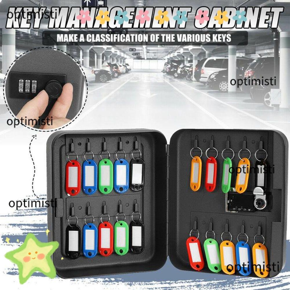 OPTIMISTI Key Safe Security Wall Mounted Office Car Key Cabinet Box ...