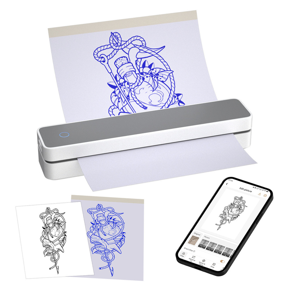 ATOMUS Tattoo Printer K200 Bluetooth Thermal Tattoo Printer Tattoo ...