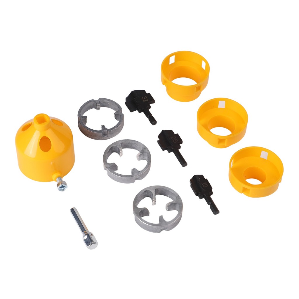 Complete PVC Pipe Threading Kit with Easy to Use Electric Drill Adapter ...