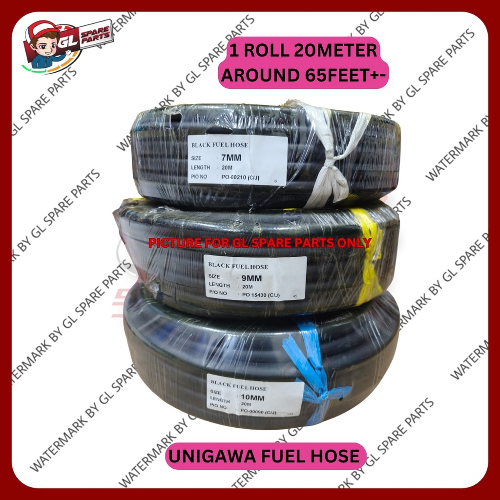 (1ROLL 20METER) FUEL HOSE PETROL HOSE OIL HOSE (UNIGAWA) 4MM 5MM 6MM 7MM 8MM 9MM 10MM 12MM 14MM ...