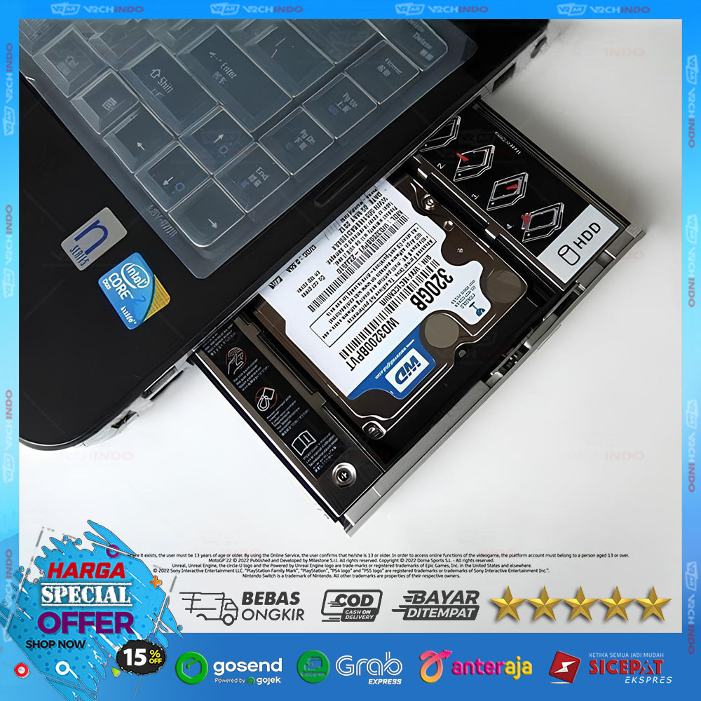 HDD Cady Slim 9.5mm HDD Caddy Laptop / Notebook Thin 9.5 mm Adapter ...