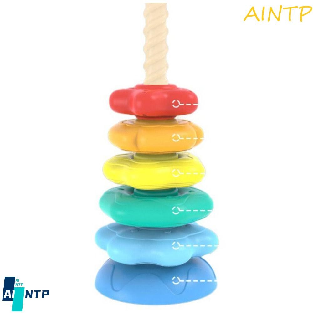 AINTP Rainbow Stacker Baby Toy, Stackable Montessori Toy Rotating Screw ...