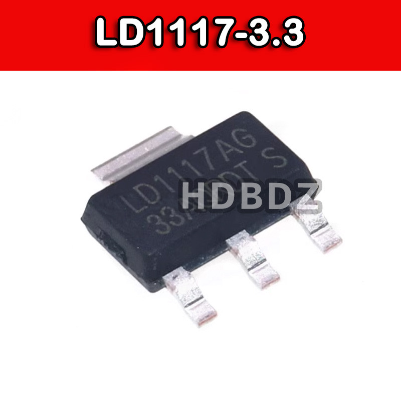 20~50PCS LD1117-3.3 SOT-223 1A Low Voltage Difference Linear Voltage Regulator Chip IC SMD ...