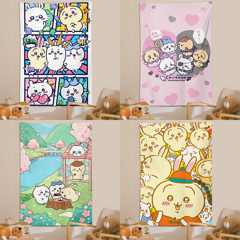 Cute chiikawa Cartoon Cute Style chiikawa Decorative Cloth Comics Home ...