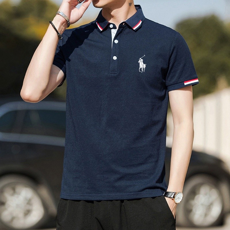 (RT)【Good Quality】 Classic Polo Shirt Men Collar Casual Polo T Shirt ...