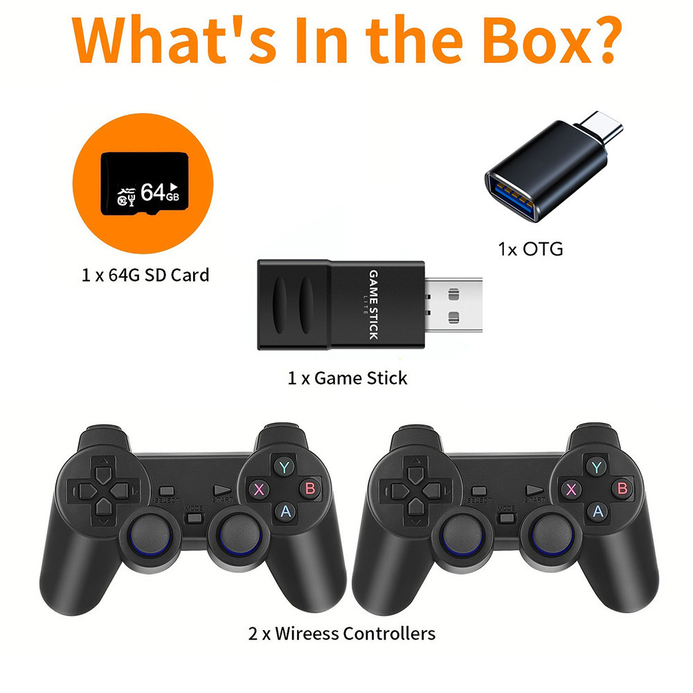 Dual 2.4G Remote Game Controller with Retro Game Stick for Android TV ...