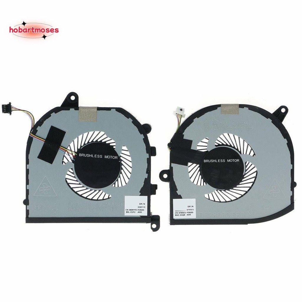 CPU+GPU Cooling Fan Set XPS 15 7590 Precision 5540 F01PX V9H8N Spare ...