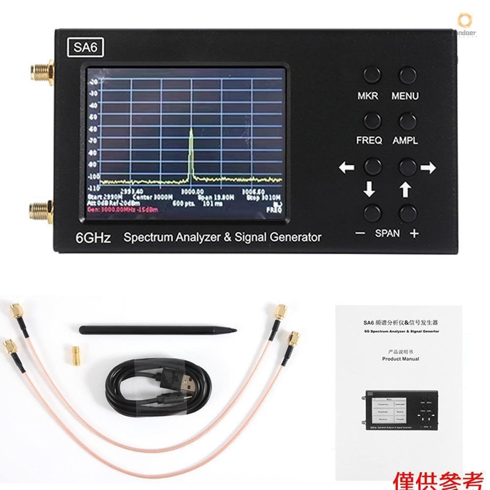 SA6 Portable Spectrum Analyzer Signal Generator 3.2 inch Touched Screen ...