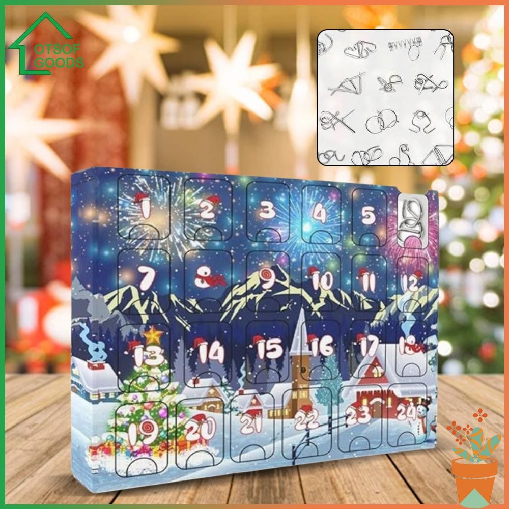 lotsofgoods 2024 Christmas Metal Advent Calendars Metal 2024 Ruban Lock ...