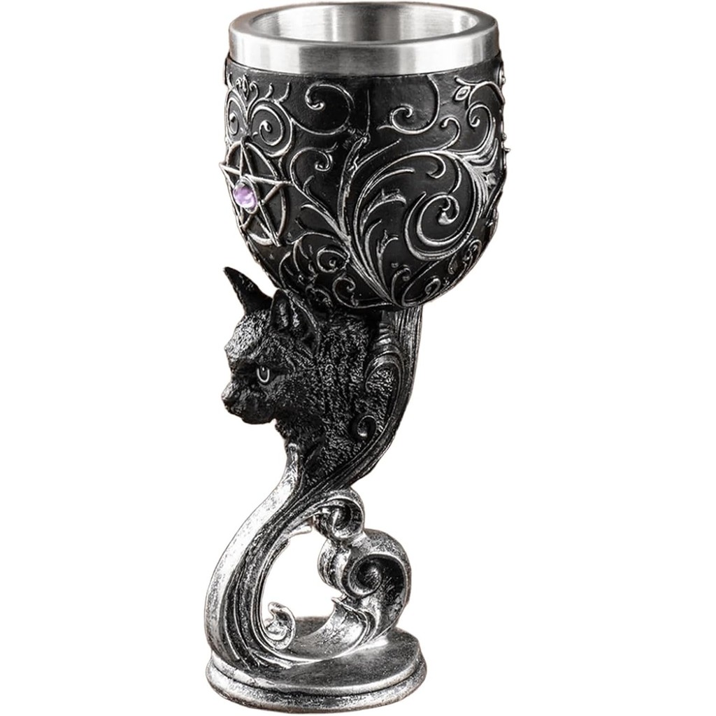 Magic Style Stainless Steel Decorative Goblet, Medieval Fantasy Red ...