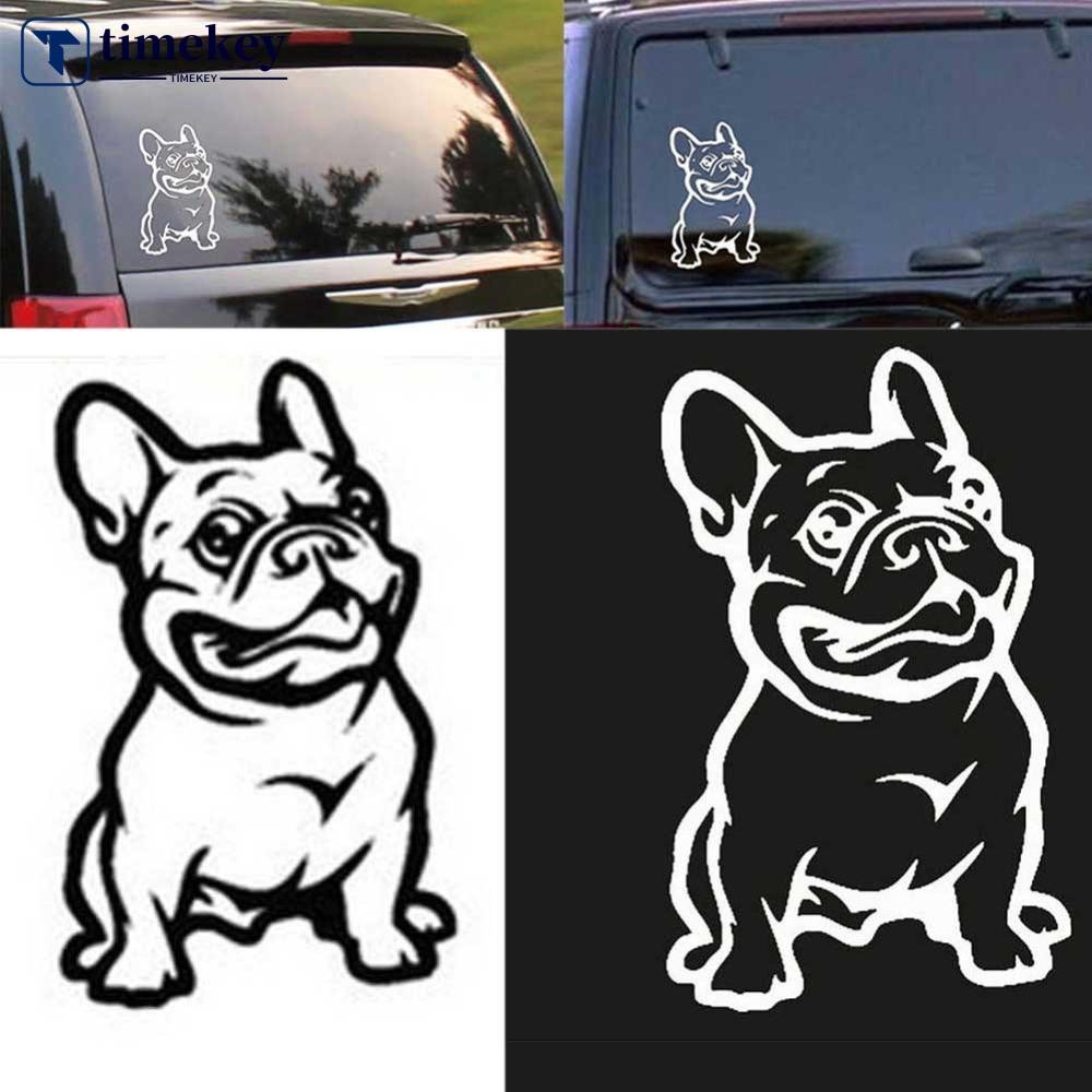 TIMEKEY 1Pc Cute Adhesive Custom 3D Car Sticker French Bulldog Dog/Pet ...