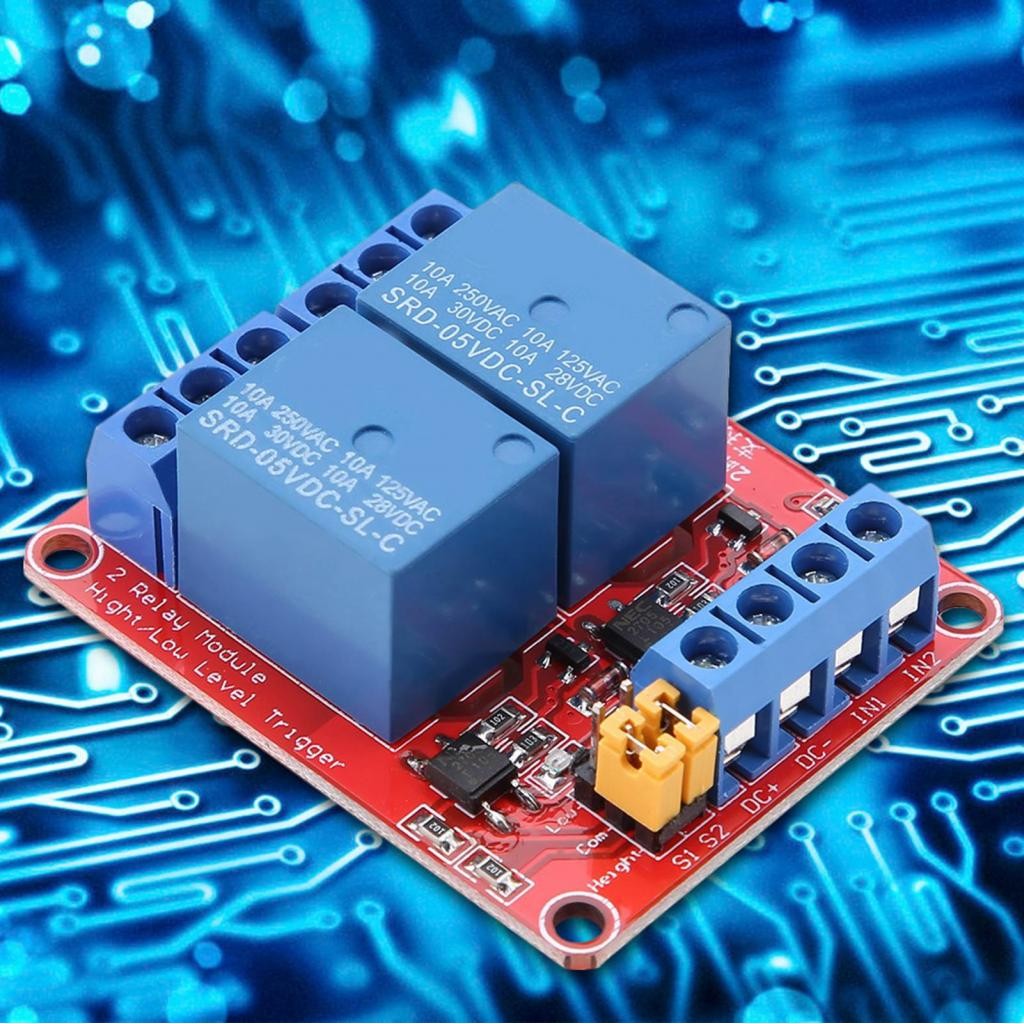 2 Channel 5V 12V 24V Relay Module with Optocoupler Isolation High and ...
