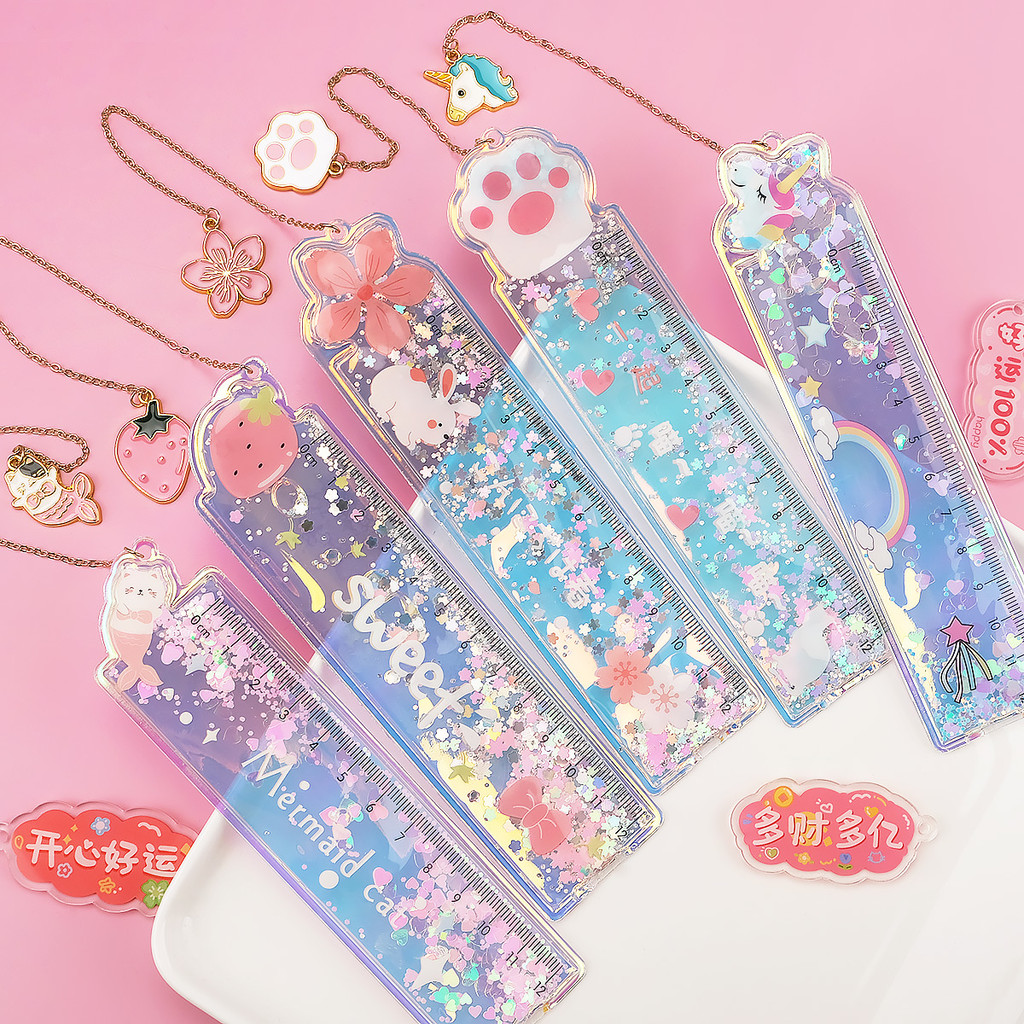 Creative Glitter Soft Ruler Primary School Student Stationery ...