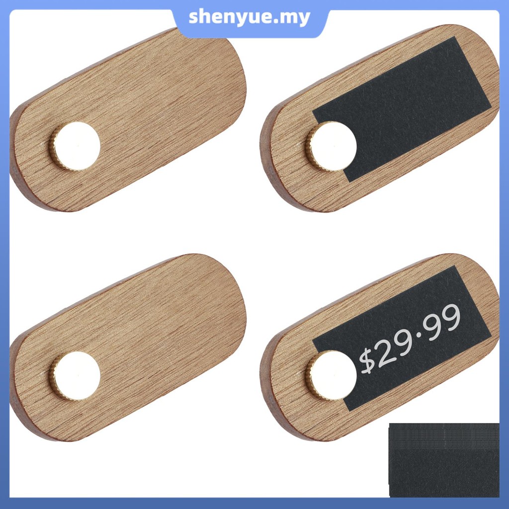 4Pcs Wood Retail Display Price Tag Stands 6.5 x 3 cm Wood Price Tag ...