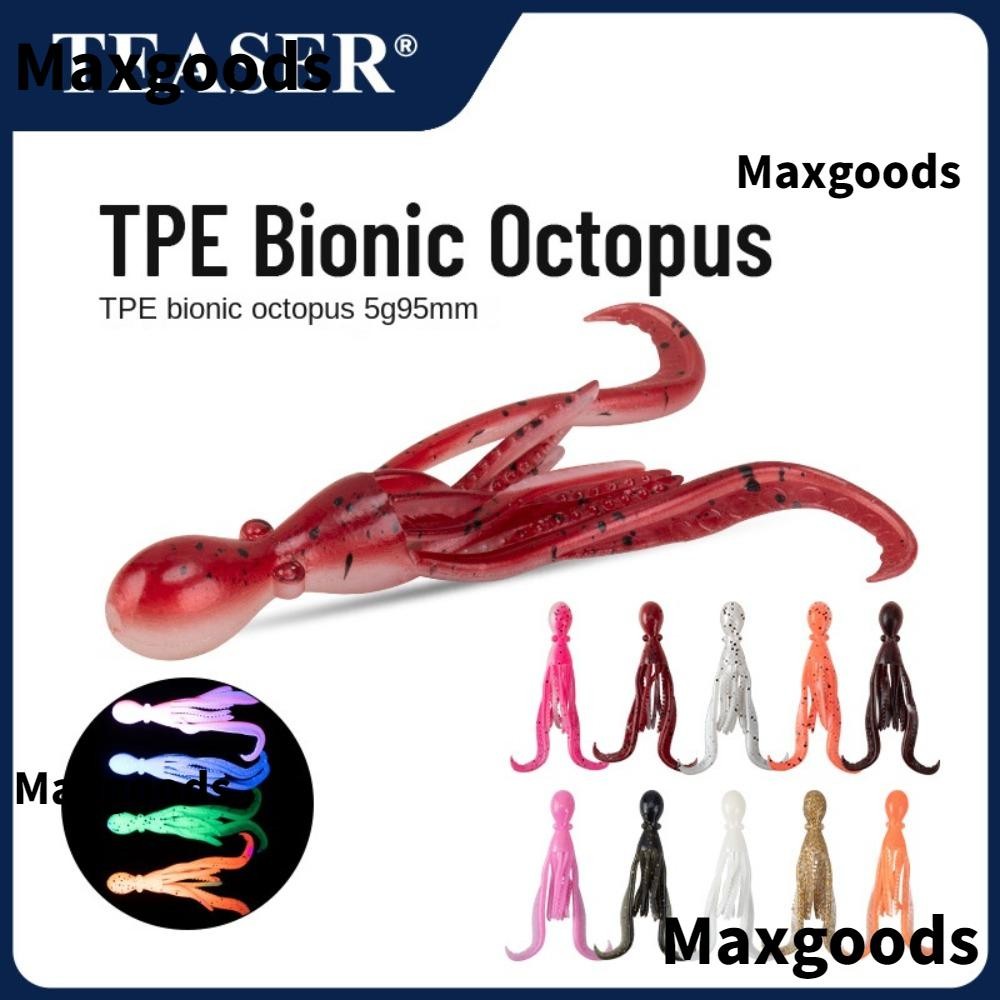 MAX Octopus Squid Lure, TPE Material Soft Silicone Saltwater Octopus ...