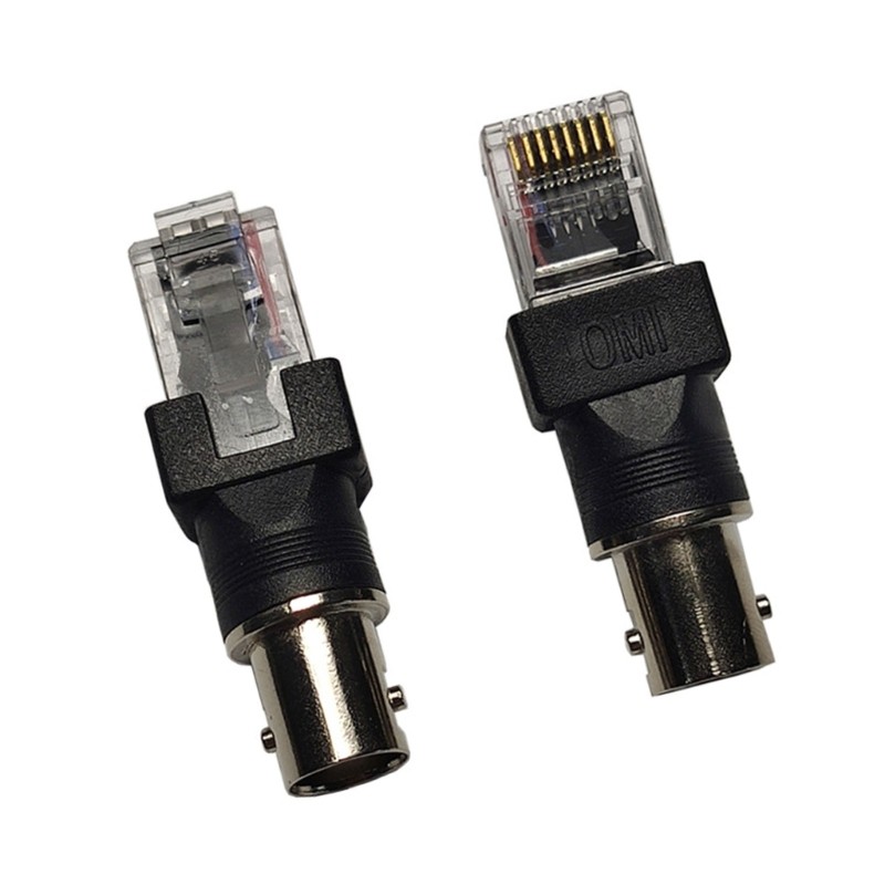 R* BNC Female to RJ45 Male Converters Adapter Coaxial Coax Barrels for ...