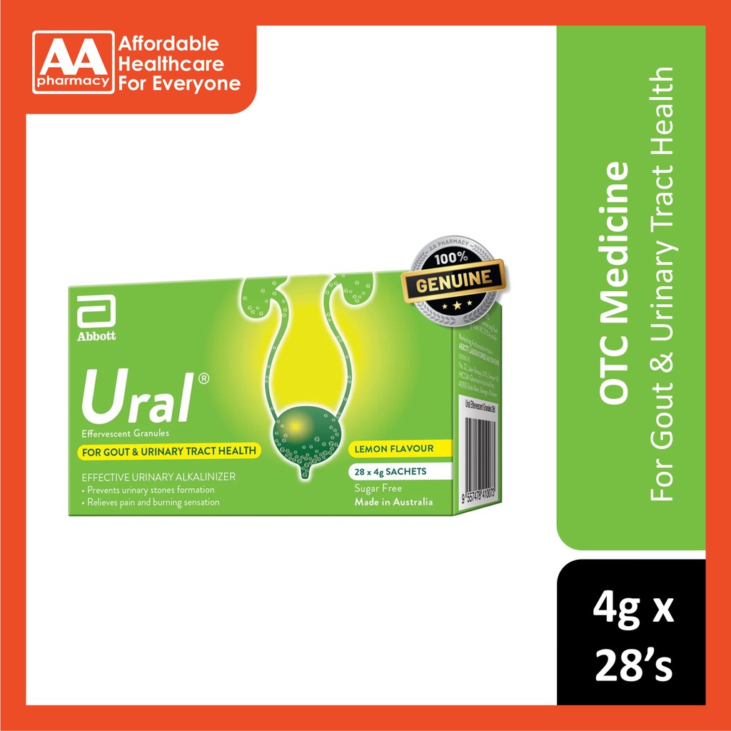 Ural Effervescent Granules Sachet 4gx28's (Effective Urinary ...