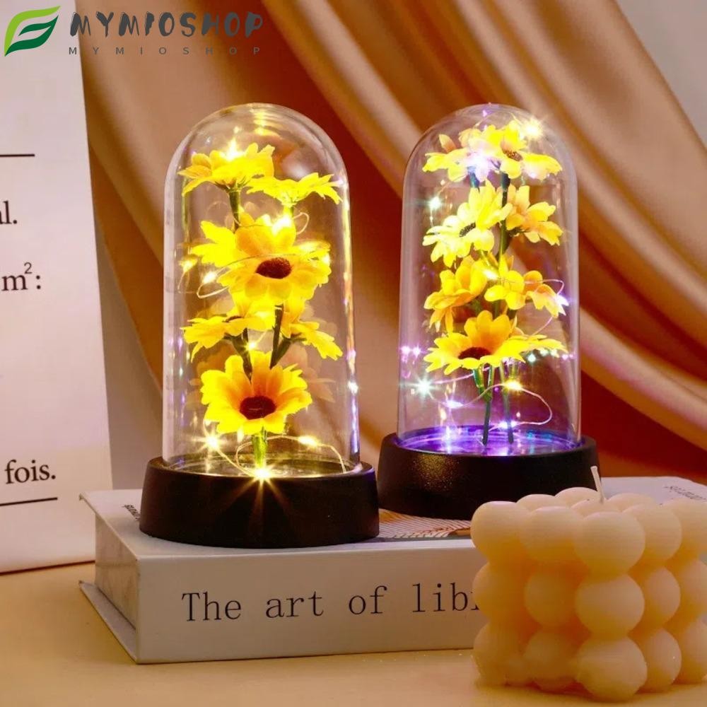 MIOSHOP Sunflower Lamp, with Led Light Strip Sunflower Gifts Night ...
