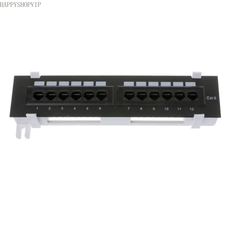 HSV Tool Kit 12 Port CAT6 Patch Panel RJ45 Networking Wall Mount Rack ...