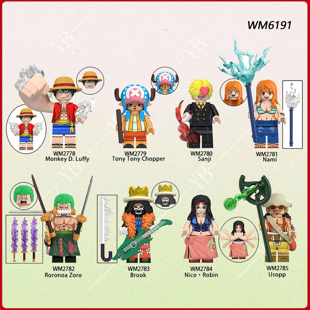 Anime Series One Piece Assembling minifigures Educational Building ...