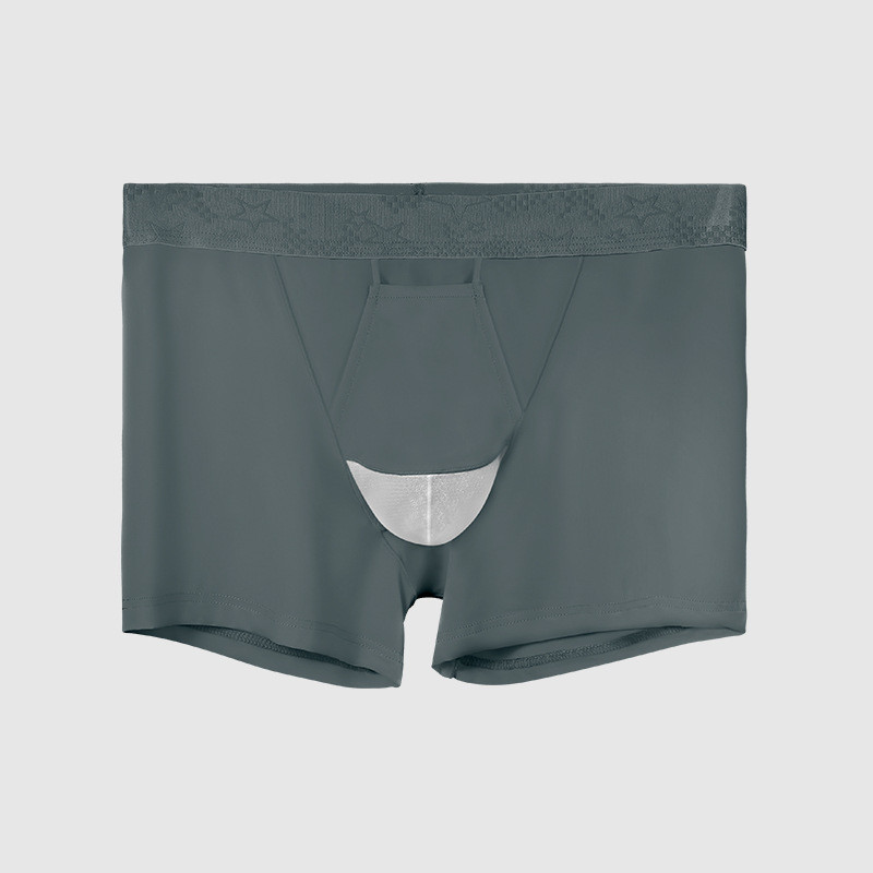Men Fashion Ice Silky Summer Thin Style Youth Scrotum Support Inner ...