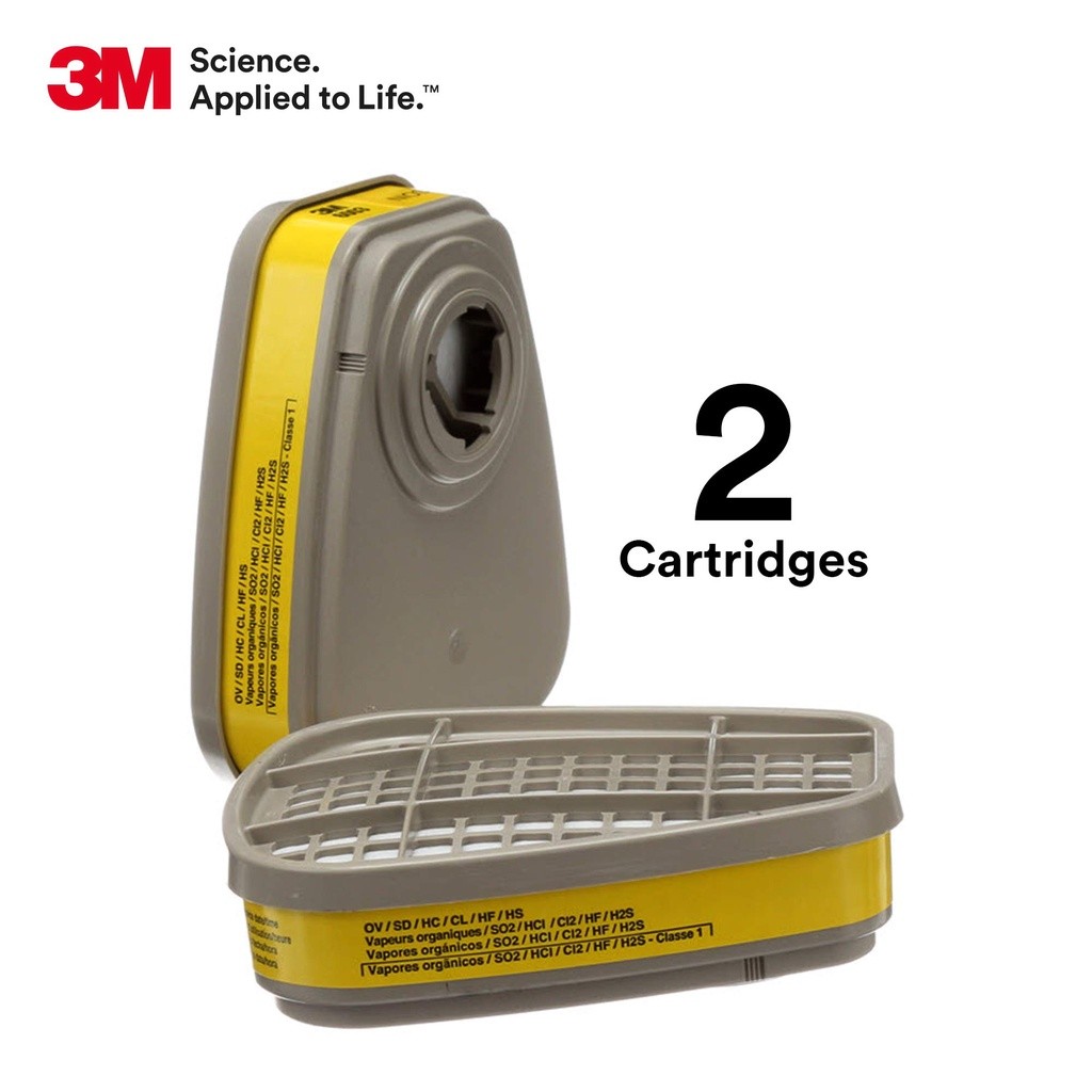 Cartridge 3M 6003 6057 Organic Vapor NIOSH approved protection against ...