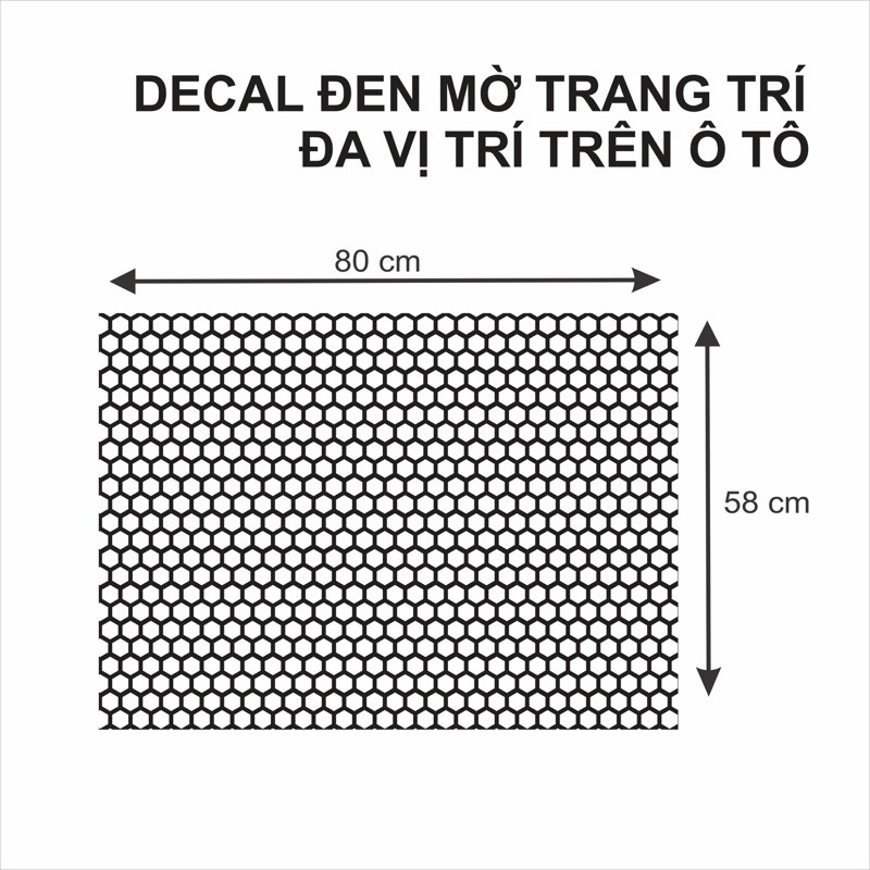 Matte black Decal with honeycomb pattern to decorate car glass (can be ...