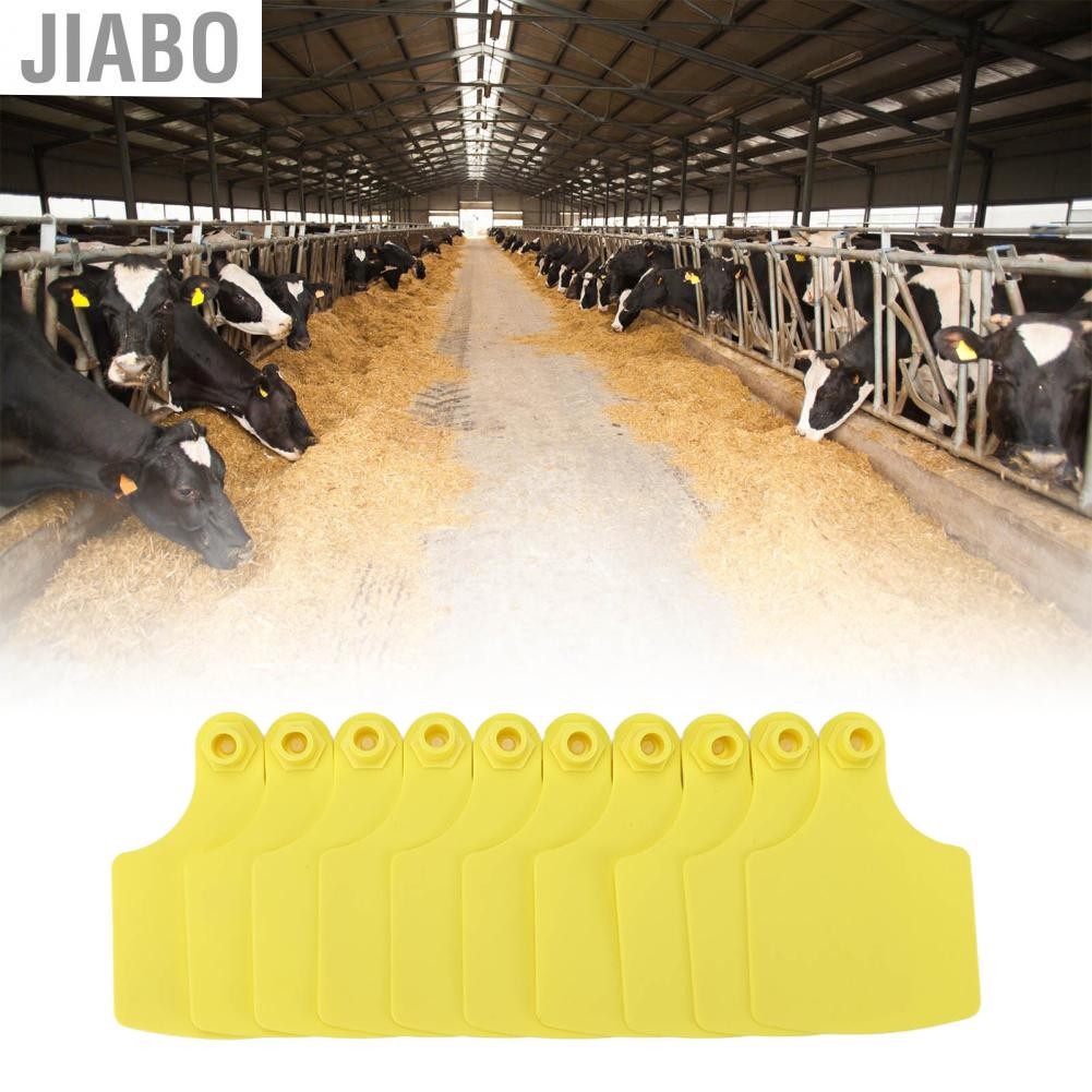 Jiabo Cattle Ear Tags 100 Set Plastic Livestock Blank Nomal Tag Easy to ...