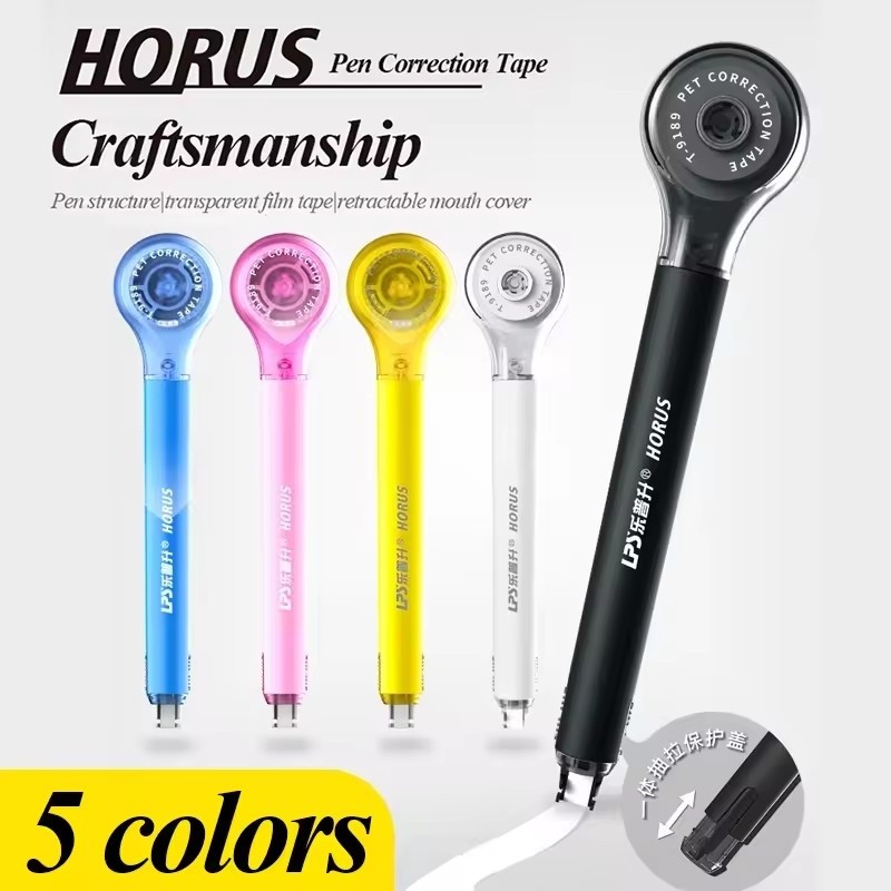 Large Capacity Pen Shape Correction Tape! 5mm x 6m of Creative Colorful ...