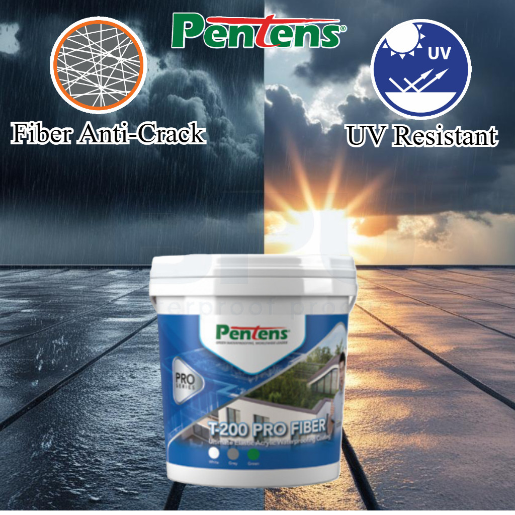 PENTENS T200 Pro Fiber Ultimate Elastic Acrylic Waterproofing Coating ...