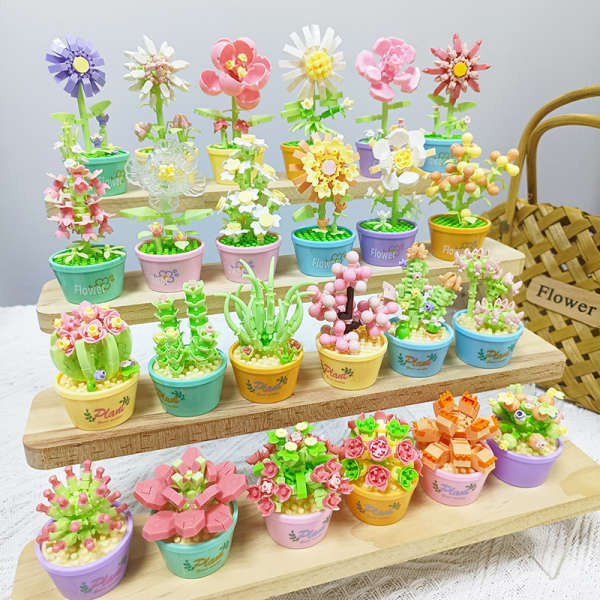 Hiasan Bunga Kreatif DIY lego flower 2025 sejambak abadi baru, blok ...