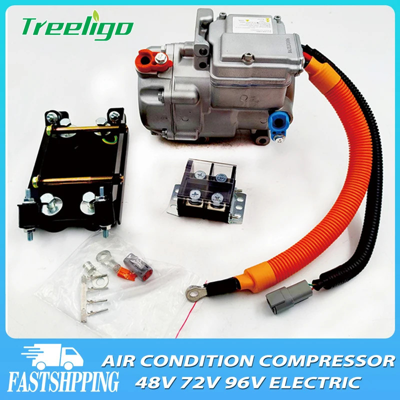 Universal DC 48V 72V 96V Fully Electric Air Conditioning Compressor ...