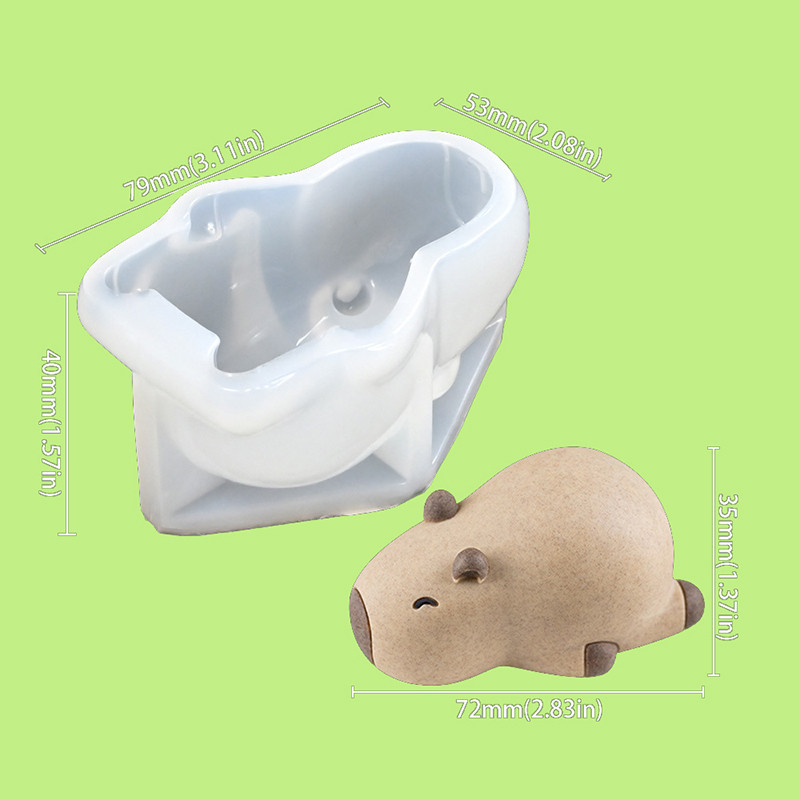 [guyumao] Cute Capybara Pudding Mold Mousse Silicone Mold Custard Mold ...
