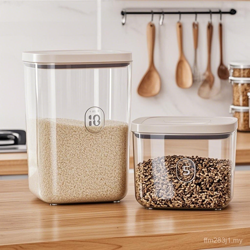 Household Rice Barrel Storage Tank Flour Sealed Tank Large Capacity ...