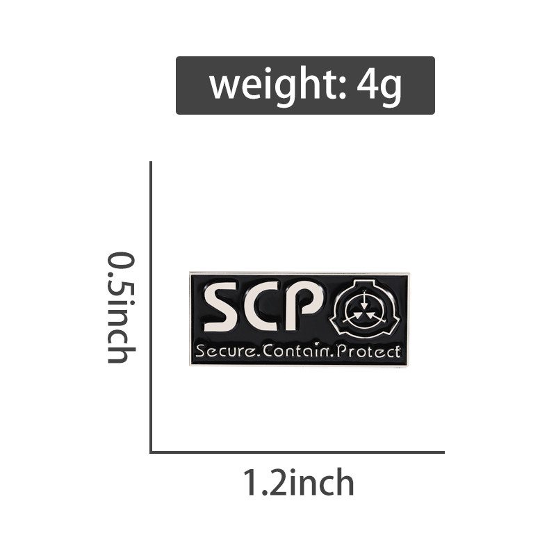 Scp Logo Brooch Pins Containment Procedures Foundation Brooch Fictional ...