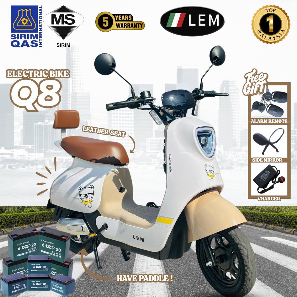 SKUTER ELEKTRIK ★LEM★ 2025 NEW Q8 SCOOTER ELECTRIC BIKE