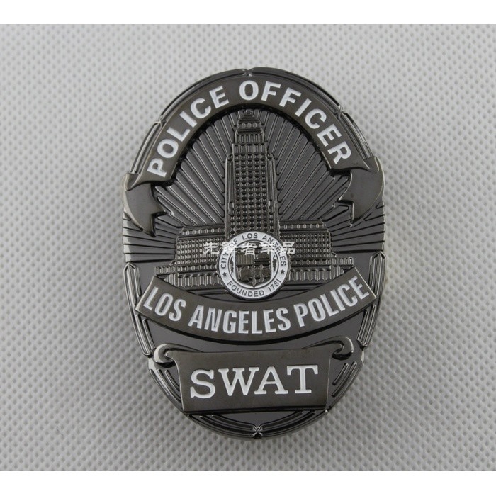 Private Custom American Metal Badge Los Angeles LAPD Big Badge Three ...
