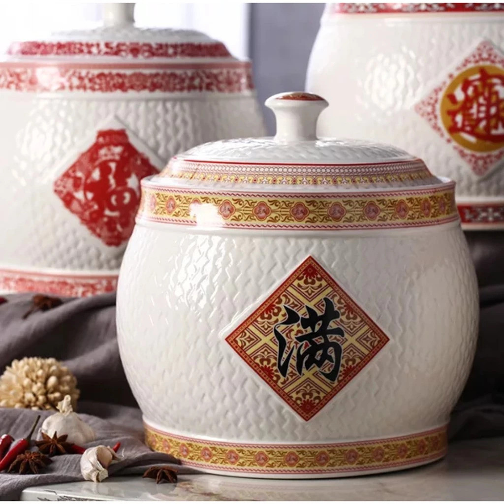 【MY Stock Fast Delivery】[COD]Ceramic Rice Storage/Rice Storage/ Rice ...