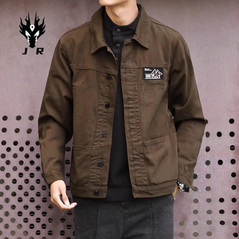 Jaket denim lelaki musim luruh baru musim bunga dan musim luruh kapas ...