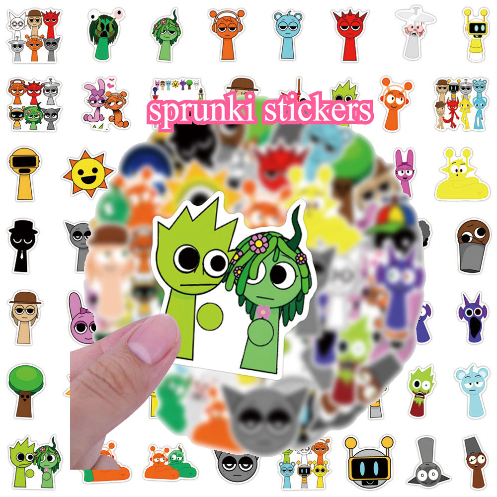 Sprunki Creative Sticker Game Peripheral Waterproof Sticker | Shopee ...